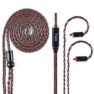 YINYOO MMCX Cable 8 Cores Silver Plated Copper IEM Cable Upgraded Earphones Replacement Cable with mmcx for Shure SE215/SE425/SE535/SE846/AONIC 215/AONIC 3/AONIC4/AONIC5 UE UE900 WESTONE W40/W60/B50
