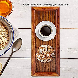 Serving Tray Rectangle Wooden Tea Tray Serving Table Plate Snacks Food Storage Dish for Hotel Home(7.9x3.2in)