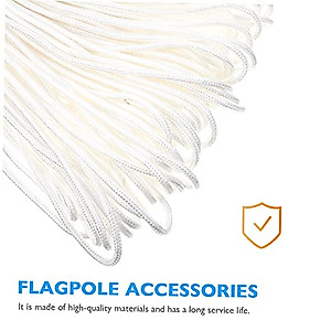 Yardwe Clothes Line Outdoors 1pc Flagpole Rope Camping Clothesline Travel Clothesline Outdoor Clothesline Laundry Rope Line Flagpole Replacement Cotton Rope Clothes Drying Rope Set