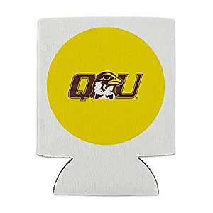 Quincy University Secondary Logo Can Cooler - Drink Sleeve Hugger Collapsible Insulator - Beverage Insulated Holder