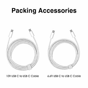 6/10 Ft USB C to USB C Fast Charger Cable for New iPad Pro 12.9 in 6th/5th/4th/3rd Gen, iPad Pro 11-inch 4th/3rd/2nd/1st, iPad Air 5/4, iPad 10th Generation, iPad Mini 6, iPad/Pro Charging Cord