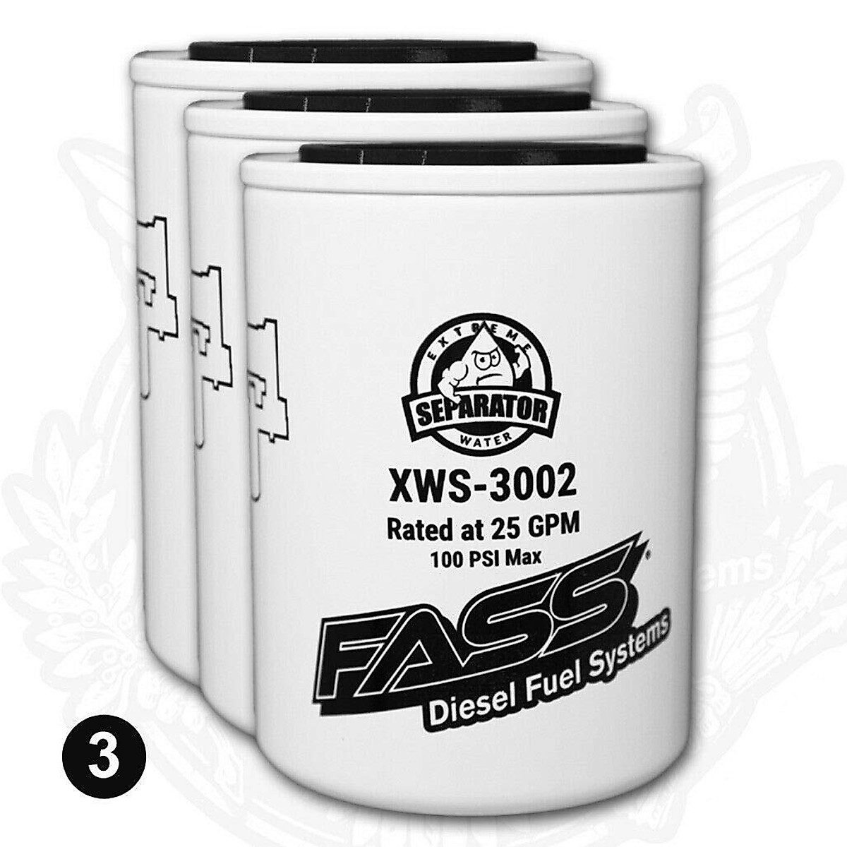 Titanium Series Fuel Filter & Water Seprator Pack Of 6 | (3) XWS-3002 | (3) PF-3001 | Replaces FF-3003