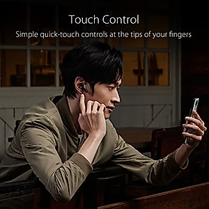 ASUS ROG Cetra True Wireless Gaming Headphones (Low-Latency Bluetooth Earbuds, Active Noise Cancelation, 27-Hour Battery Life, IPX4 Water Resistance, Wireless Charging)- Black