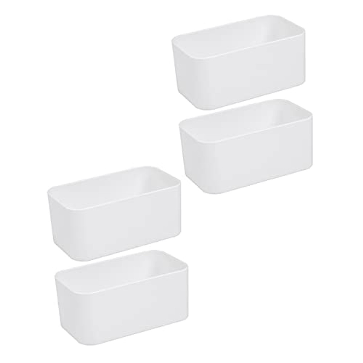 UPKOCH 4pcs Wall Storage Box Makeup Organizer Case Self Adhesive Media Box Kitchen Adhesive Box Wall Mounted Shelves Bathroom Shower Shelf Wall-mounted Storage Case Makeup Organizer Stand
