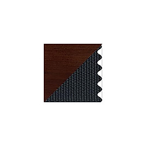 Wooden Mallet Designer Curve Leg Luggage Rack,Black Straps, Mahogany