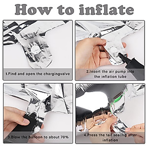 Number 2 Balloons 40 Inch Large Helium Foil Mylar Balloons For Birthdays Party Decorations/Wedding/Anniversary/Graduations/Baby Shower (Silver)