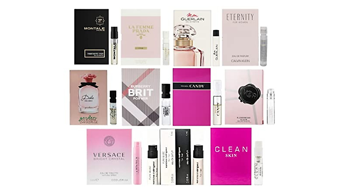 Designer Perfume Sampler Set - 12 Premium Vials