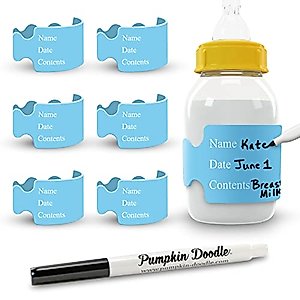 Pumpkin Doodle The Original Write and Reuse Baby Bottle Labels for Daycare