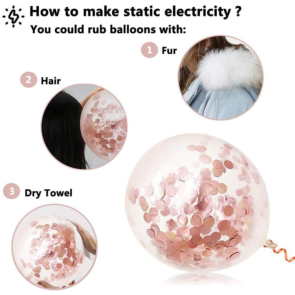 Rose Gold White Balloons, 50pcs 12 Inches Gold and White Latex Balloons for Baby Shower, Wedding, Birthday Party Backdrop Decorations