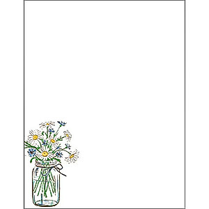 SamuelIStamper Great Papers! Mason Daisies Letterhead Stationery, 8.5" x 11", 80 count, Inkjet and Laser Printer Compatible (2020147)"