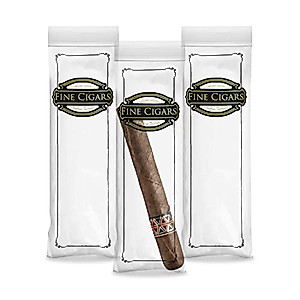 APQ Cigar Bags 3 x 10, Pack of 100 Clear Plastic Bags for Cigars Storage, Waterproof 2 Mil Plastic Bags, Polyethylene Cigar Bag with Secure Zipper, Resealable Plastic Bags, Odorless Small Zipper Bags