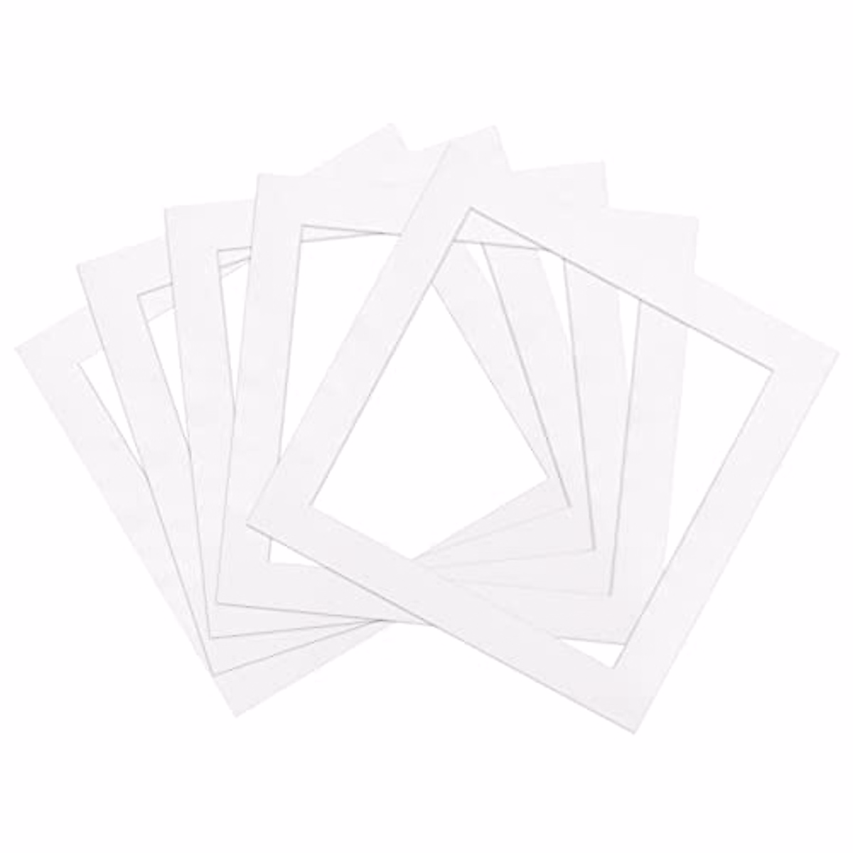 uxcell 9.9" x 9.9" Picture Mat, Core Bevel Cut Frame Mattes for 8" x 8" Photos Pictures Artwork Painting Display, White 5 Pcs