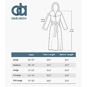 DAVID ARCHY Men's Soft Plush Fleece Robe Full Length Hooded Long Bathrobe for Men with Hood (L, Red- Shu Velveteen)