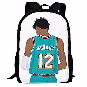 Yesbtx #12 Morant Backpack Laptop Travel Backpack Book Bag For Men Women, Black, One Size