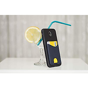 BOYD Genuine Leather Phone Wallet Stick On Card Holder for iPhone and Android Smartphones