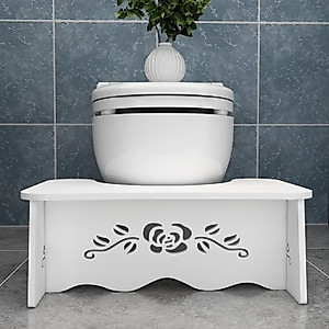 Squatting Toilet Stool for Adults, Poop Stool for Squatting Posture, Sturdy Toilet Step Stool, Steps Squat Stool Detachable Wood-Plastic Composites, Environmentally Friendly Materials, Easy to Wash