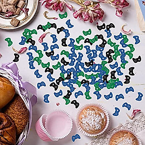 INNORU Video Game Confetti Glitter, Game Theme Birthday Table Confetti, Game Player Paper Scatter, Baby Shower Party Table Decorations Confetti, 120pcs