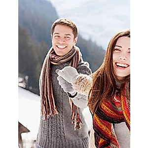 Gaoport Winter Knit Gloves Touchscreen fingers Anti-Slip Warm Elastic Texting Smart Phone Gloves for Women and Men