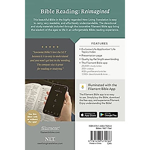 NLT Premium Value Compact Bible, Filament-Enabled Edition (LeatherLike, Pink Rose)