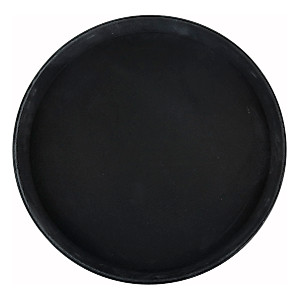 Winco Easy Hold Round Tray, 16-Inch, Black
