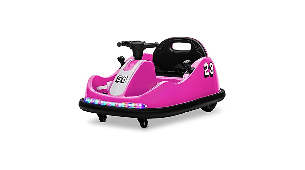 Kidzone 12V Bumper Car for Kids - 360° Fun & Safety