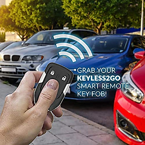 Keyless2Go Replacement for 4 Button Proximity Smart Key for GMC HYQ1AA 13584512