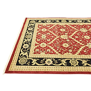 Unique Loom Edinburgh Collection Oriental Traditional French Country Red Area Rug (5' 0 x 8' 0)