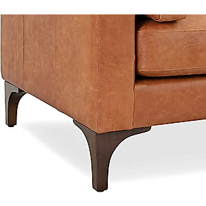 POLY & BARK Argan Sofa in Full-Grain Pure-Aniline Italian Leather, Cognac Tan