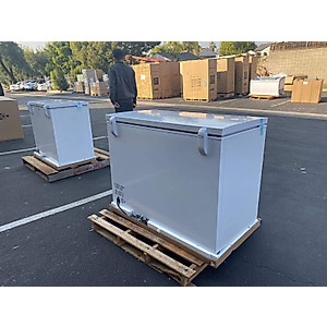 Commercial Freezer Chest freezer 10 Cuft NSF Restaurant 44" White Stand Alone Solid Flat Top w/Storage Baskets XF-302