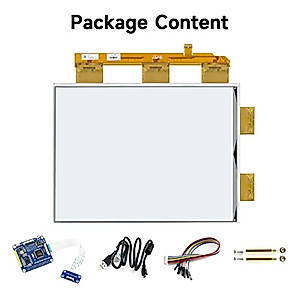 Waveshare 13.3inch E-Paper E-Ink Display HAT Compatible with Raspberry Pi4B/3B+/3B/2B/B+/A+/Zero/Zero W/WH/Zero 2W 1600×1200 Pixels Black/White 2-16 Grey Scales USB/SPI/I80 Supports Partial Refresh