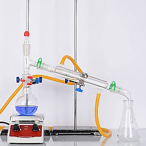 FunChem Single Neck 1 Neck Glass Lab Flat Bottom Boiling Flask FBF, 24/40 Standard Taper Outer Joint Glass Boiling Flask