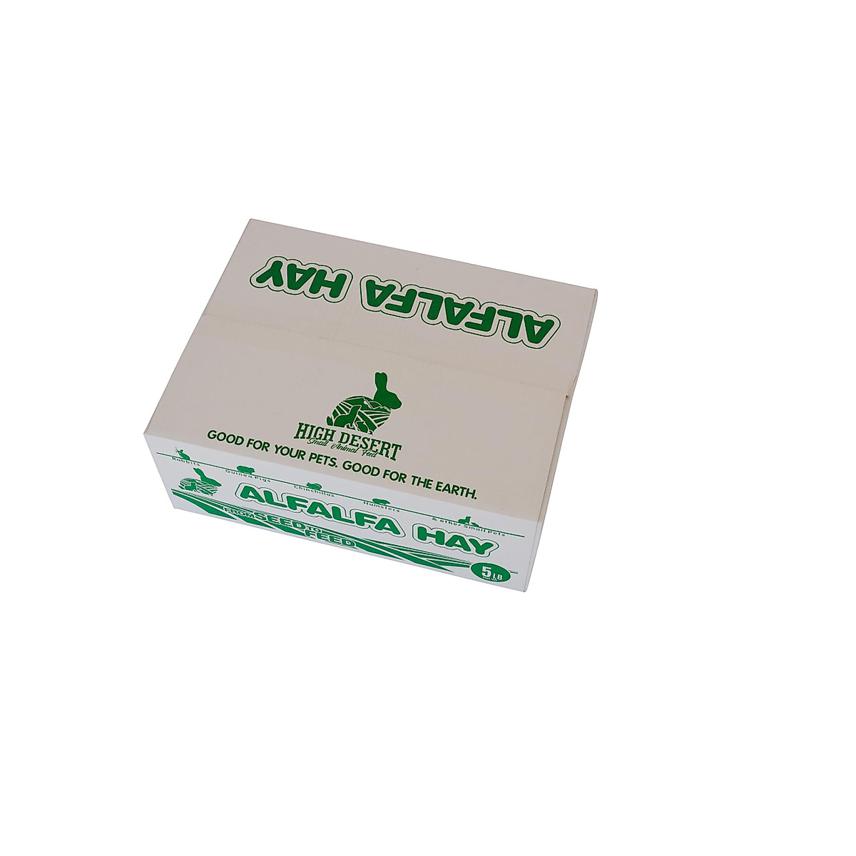 High Desert Alfalfa Hay - Dried Natural Alfalfa Hay for Rabbits, Guinea Pigs, Chinchillas, and Ferrets - Protein and Fiber Rich Food for Small Animals - Healthy Pet Food