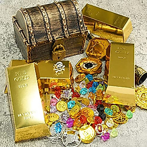 UnicoPak 30 Pack Gold Bar Gift Boxes 6.5x3 Inch, Fake Gold Bar Party Favor Candy Boxes Gold Gift Boxes for Gold Candy Chocolate Coins Favors, for Casino Theme Golden Birthday Party Decorations Halloween Christmas