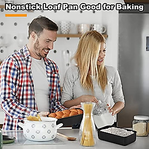 LIANYU 3 Pack Nonstick Bread Loaf Pan for Baking, 9x5 Loaf Bread Pan, Stainless Steel Bread Loaf Baking Pan, Banana Loaf Pan, Meatloaf Pan Tin for Homemade Bread
