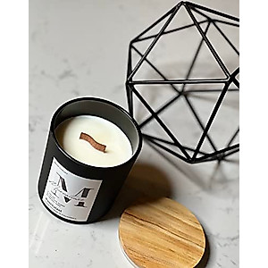 Marvalluxe Nonchalant All Natural Soy Wax, Wood Burning Wick, Scented Candle, Stress Relief Amoratherapy 9.5oz 30 Plus Hours Burn Time Elegant Packaging