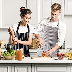 ATROPOS 2 Pcs Aprons for Women with Pockets, Aprons for Men, Womens Kitchen Apron, Cooking Apron Adjustable Bib Chef Apron(Unisex)