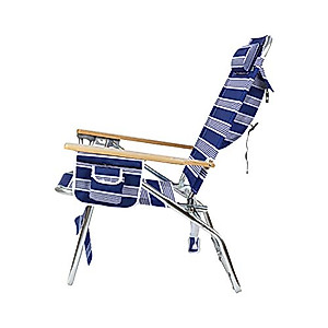 Big Jumbo 500 lbs XL Aluminum Heavy Duty Beach Chair for Big & Tall - 4 Reclining Positions