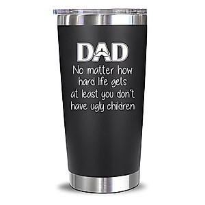 NewEleven Gifts For Dad - Birthday Gifts For Dad From Daughter, Son, Kids - Husband Gifts - Unique Birthday Present Ideas For Father, Husband, New Dad, Bonus Dad From Daughter, Son - 20 Oz Tumbler