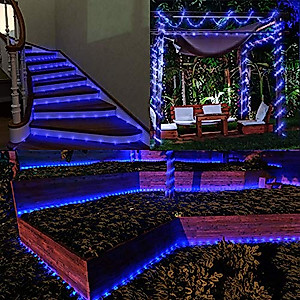 Solar Rope Lights Outdoor Waterproof Led - 40FT 100 LED Tube Light 8 Modes Waterproof Flexible Solar Fairy Rope Lights String for Garden Patio Fence Balcony Camping Party Tree Decoration Lighting