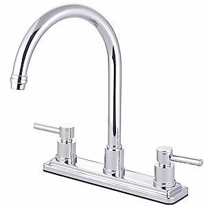 Kingston Brass KS8791DLLS Concord 8" Centerset Kitchen Faucet, Polished Chrome