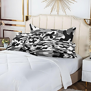 Camouflage Pillowcase for Hair and Skin Body Pillow Cover Long Body Pillow Pillowcase 20"X 54" Pillow Case Protector with Zipper for Women