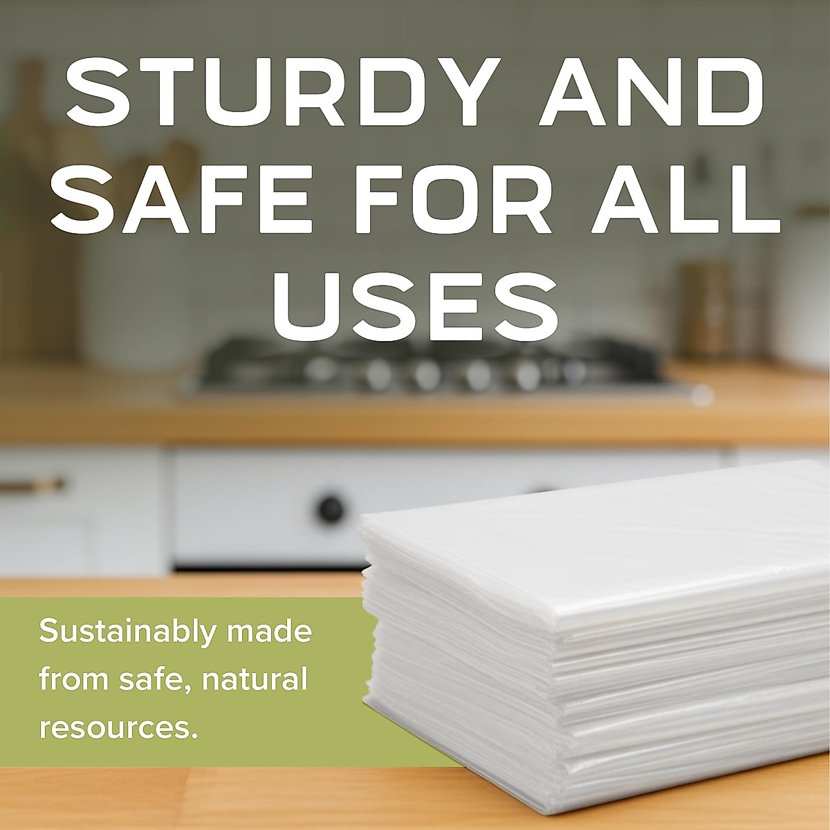 ALL SUPPLIES SHOP Small, Medium 24” X 31” Clear Trash Can Liner, 12-16 Gal Garbage Bags, 39 Micron 1.5 Mil Thick for Homes/Offices/Bathrooms/Hospitals/Hotels/Gyms, Indoor/Outdoor Use 500 Per, Roll