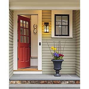 UFOND Outdoor Wall Lantern,Waterproof Matte Black Wall Mount Light with Clear Glass Shade,Front Porch Wall Light Fixture, Exterior Wall Sconce for Entryway Hallway Patio Garage Doorway