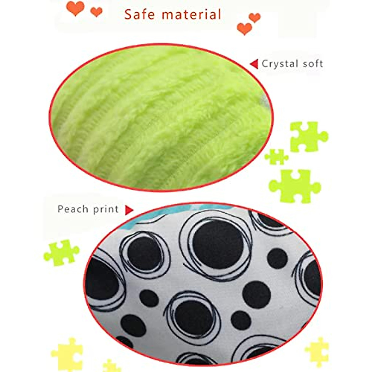 Blueana Car Seat Toy, Baby Plush Stuffed Rattle Development Toys with Musical Box, Squeaky Feet, Kids Mirror, BPA Free Teether - Stroller, Crib (Bird)