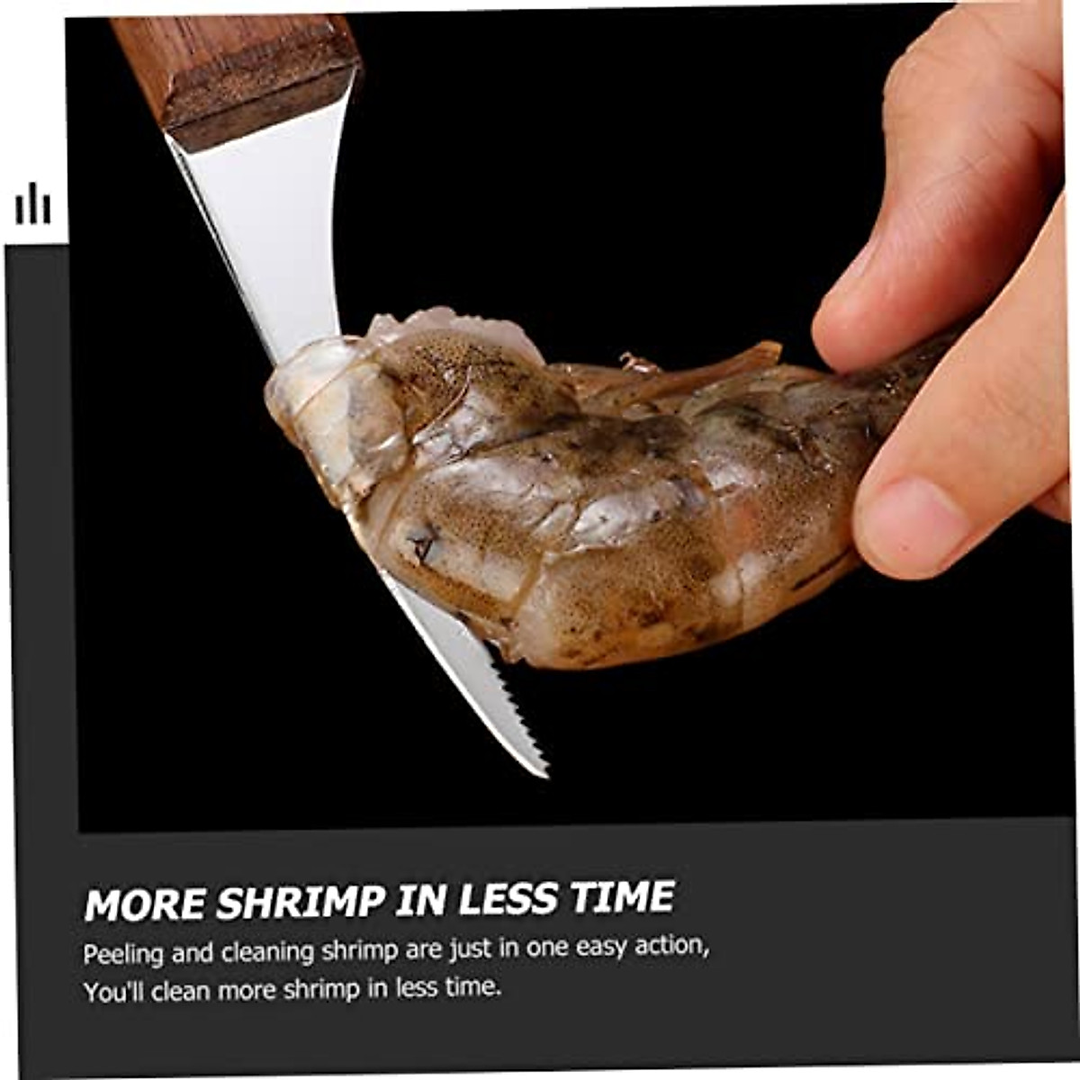 RORPOIR 1 Set Stainless Steel Shrimp Opener Shrimp Cutter Seafood Deveiner Shrimp Cleaner and Deveiner Tool Oyster Crackers Tools for Fish Scale Remover Shrimp Cleaning Supplies