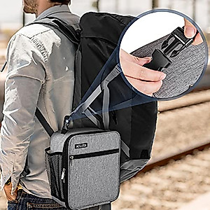 MOLYKA Lunch Bag - Insulated Lunch Box Durable Reusable Lunch Bag Adult Tote Bag for Men, Adults, Women (Gray)