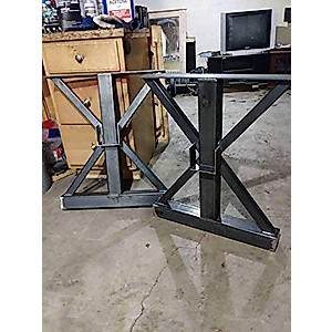 Metal Table Legs,Trestle Table Style,Raw Clear Coated,Industrial Finish,Custom Sizes,Handmade In U.S.