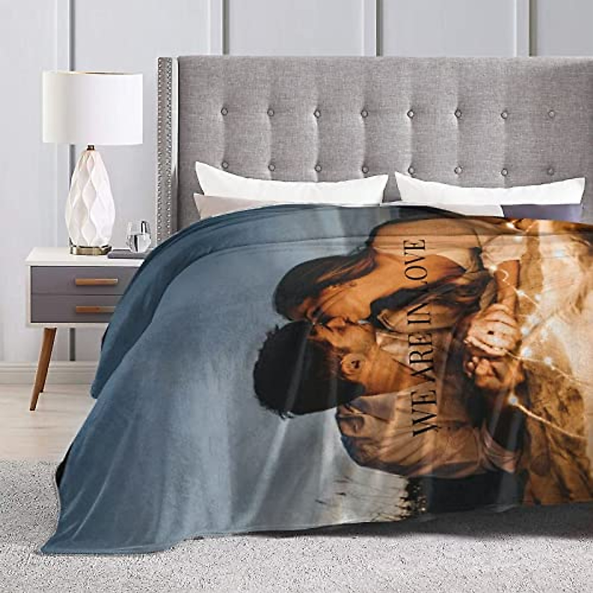 SCOCICI Custom Blanket,Personalized Bed Throw Blanket with Photos Text,Customized Blankets with Photos Words Collage,Customized Blankets for Family Wedding Birthday Gift,1 Photo Collage,36"X28"