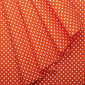 Mook Fabrics Cotton Polka Dot, Orange