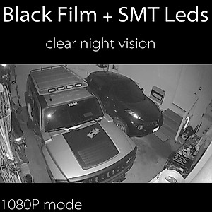 honic Clear Night Vision 2MP Wide Angle (AHD TVI CVI 960H) Indoor Outdoor Bullet CCTV Camera, 1080P Security IR Analog Camera, Waterproof Full HD Cam for Home Video Surveillance (Metal, White)